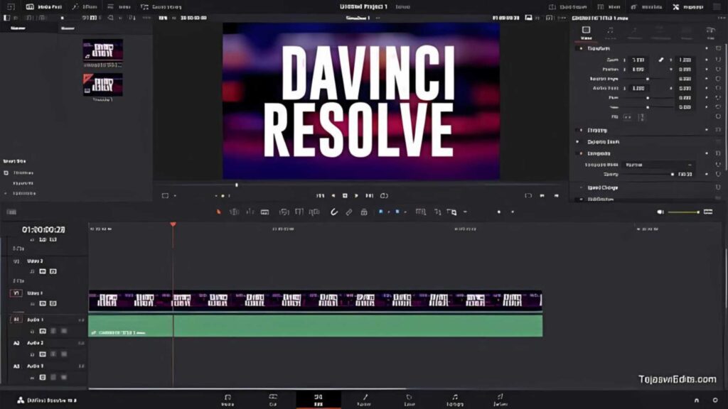 Video Editing Software Configuration And Features Of Davinci Resolve ...